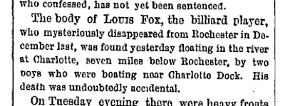 In The River: The Weird 1866 Death of Pool Player Louis Fox - Pool History
